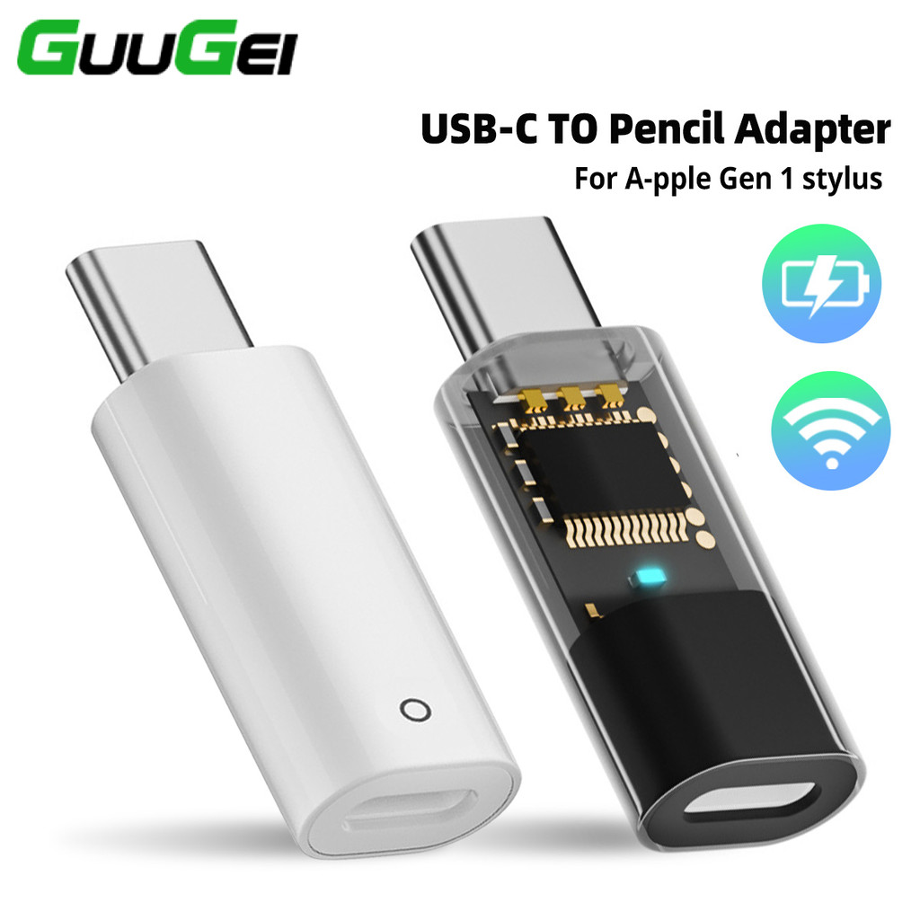 Guugei USB C Pencil Adapter Type-C to iPencil Charger for Aple Pencil ...