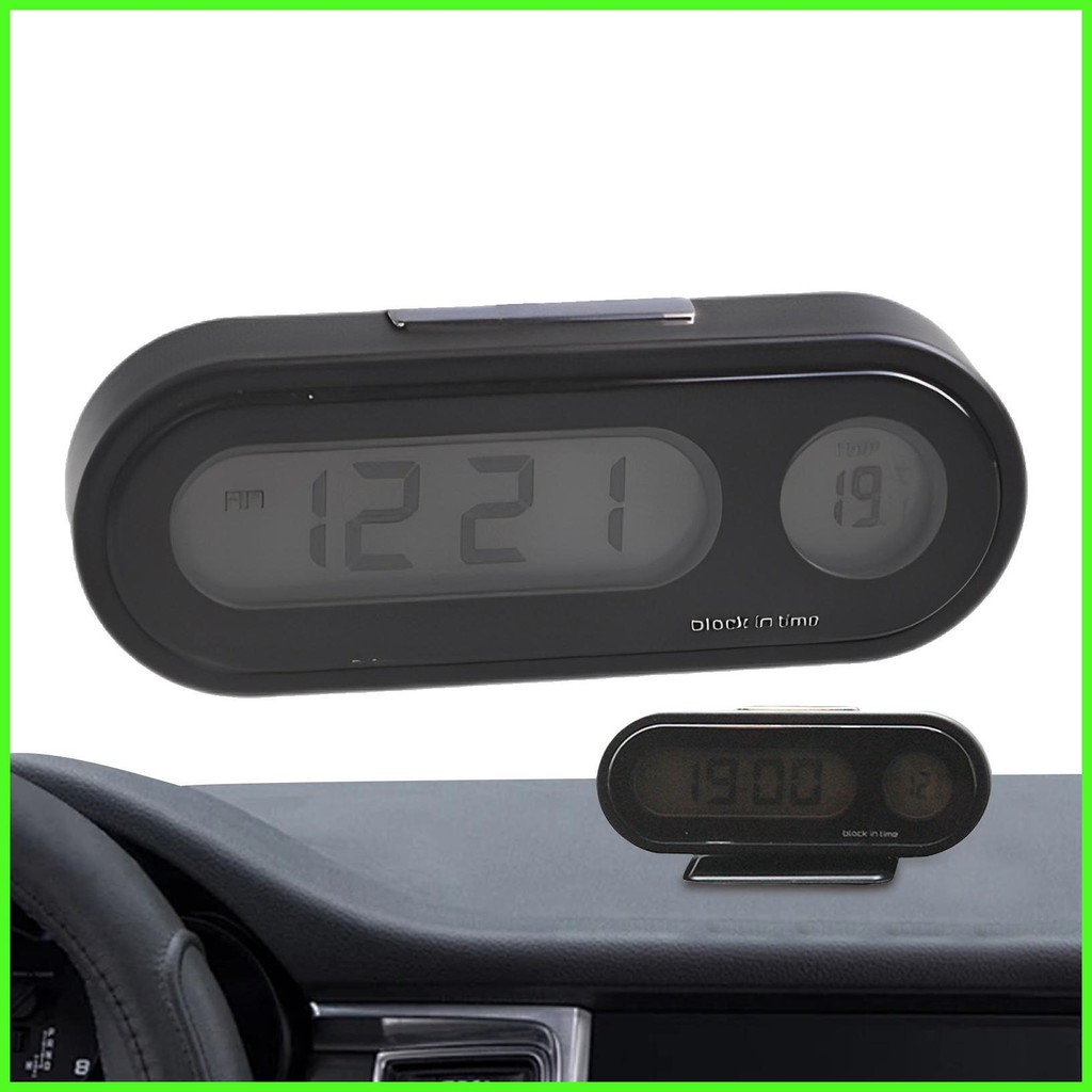 Car Digital Temperature Clock Weather Temperature Humidity Clock with ...