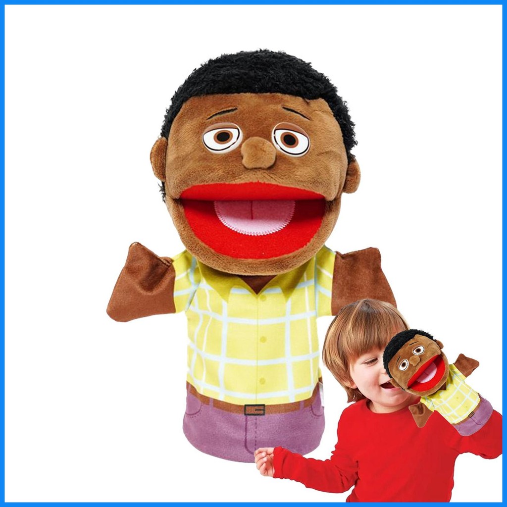 Family Puppets For Kids Cartoon Black People Plush Family Puppets Wide ...