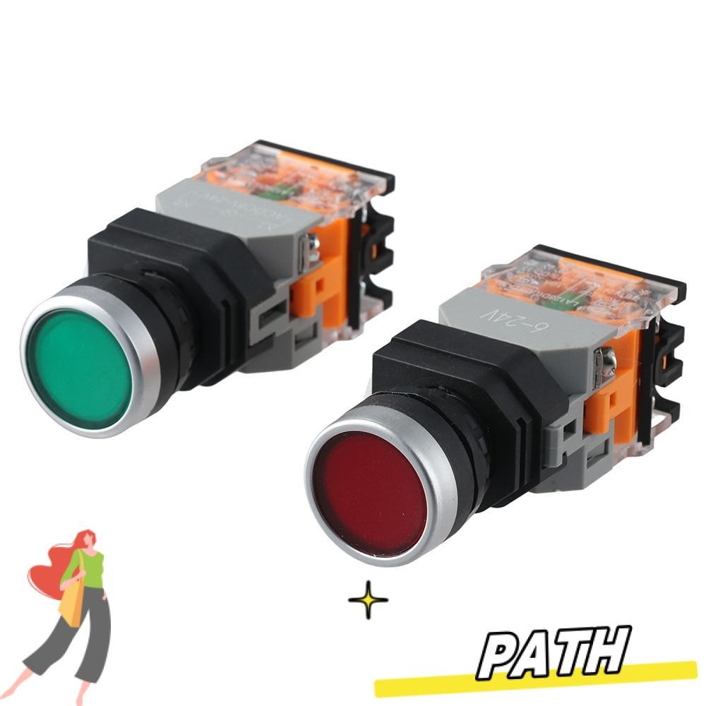 PA-HOME Momentary Push Button Switch, Red Green Yellow LA128D-11DNZS ...