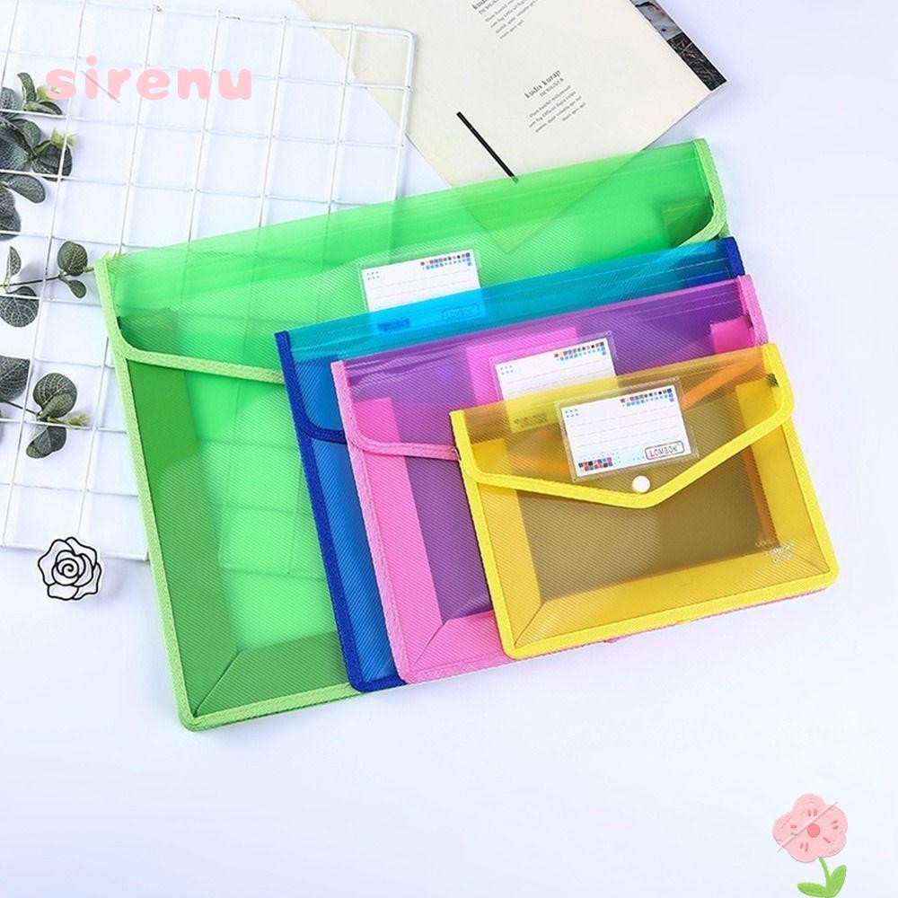 SIRENU A5 File Folders Durable PVC Bag Stationery Storage Pouch ...