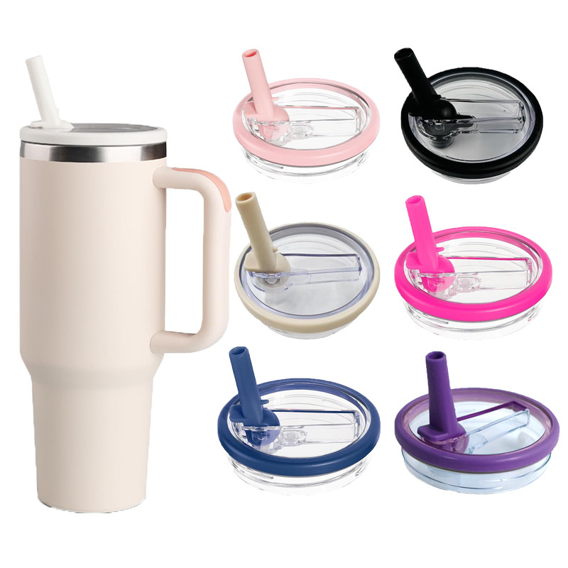 SUGAW 40oz Tumbler Flip Straw Lid Leakproof Replacement Tumbler Lids ...