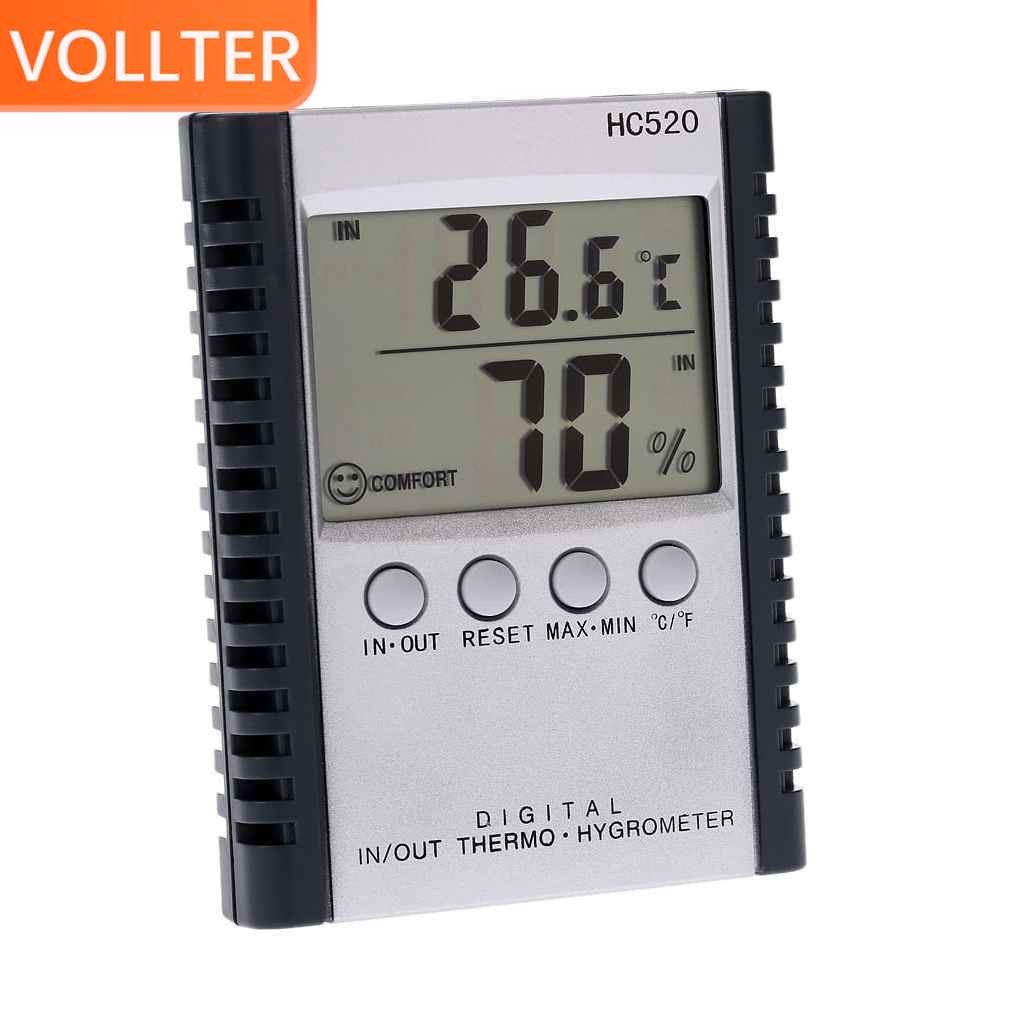HC520 Digital In/Out Thermometer Hygrometer Temperature LCD Weather ...