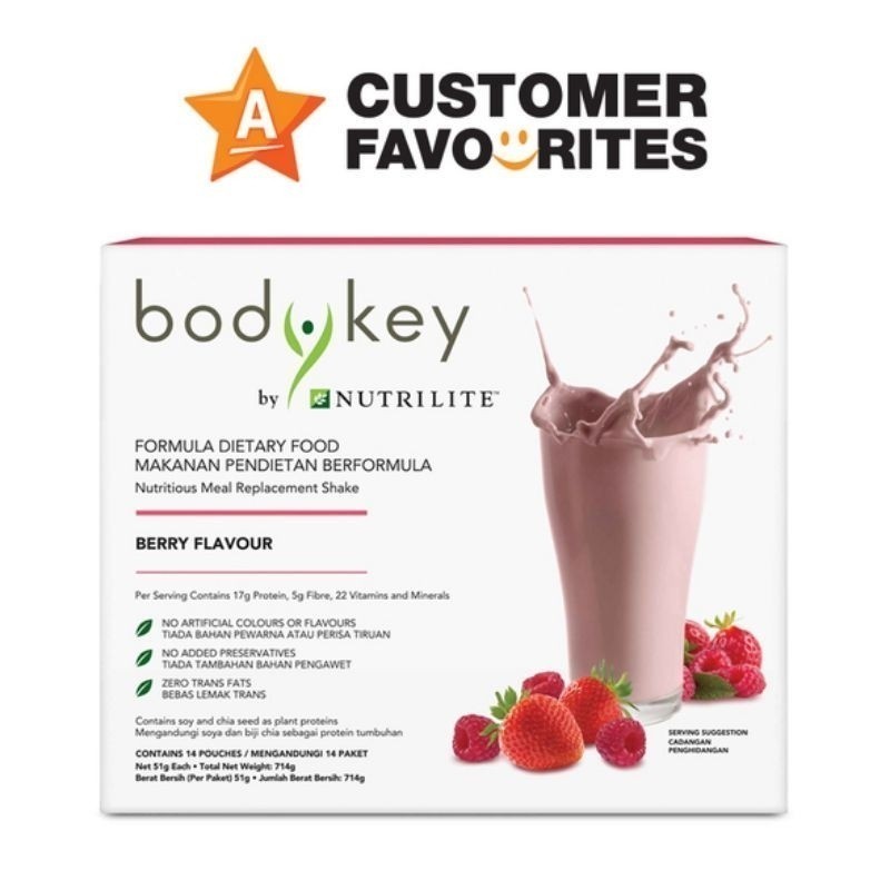 amway BodyKey By Nutrilite Meal Replacement Shake (Berry) | Shopee Malaysia