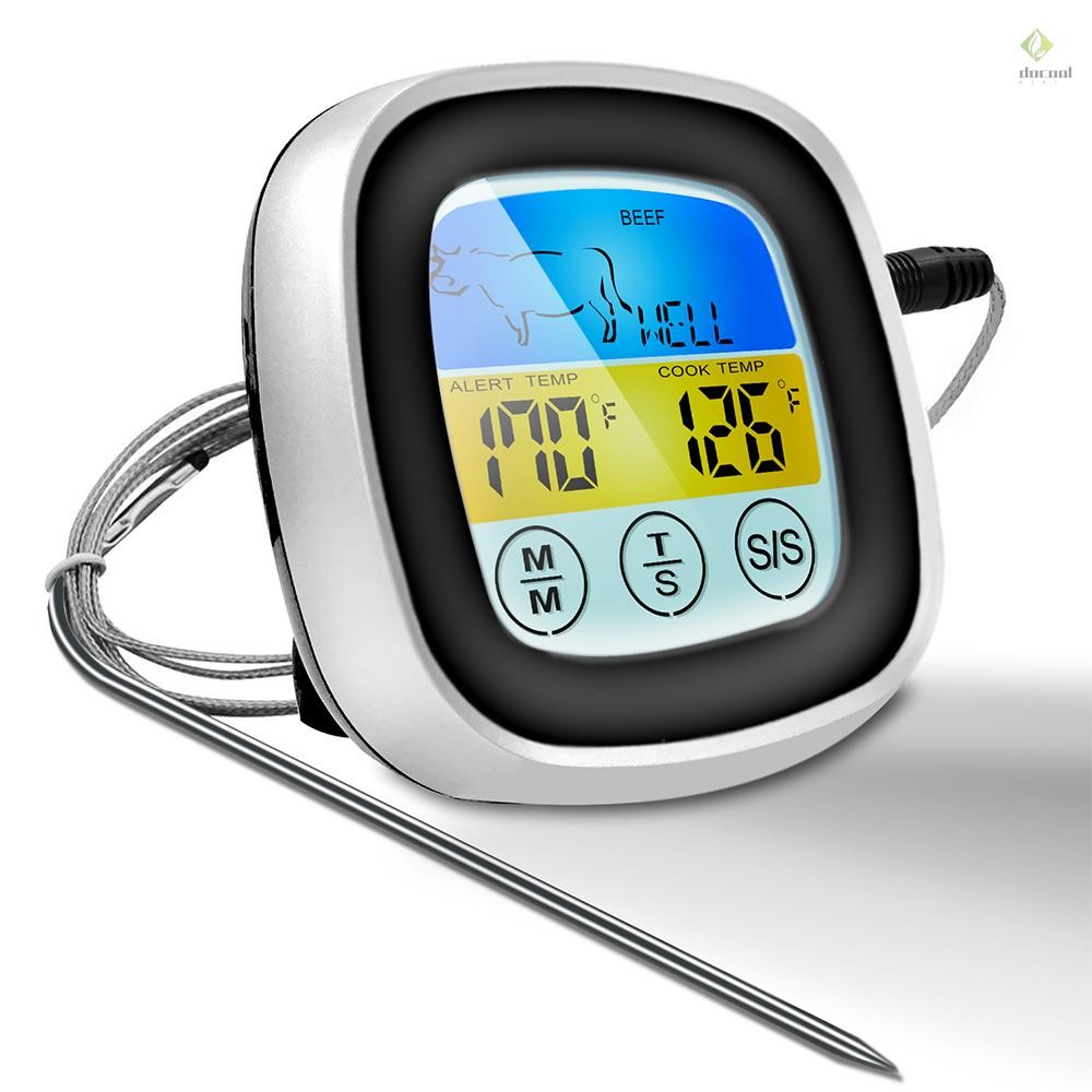 Touchscreen Meat Thermometer Food Barbecue Thermometer BBQ Grill Smoker ...
