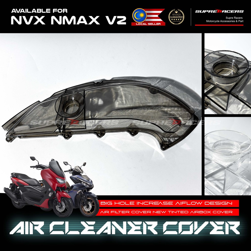 Air Cleaner Cover NVX NMAX V2 Air Filter Cover New Tinted Airbox Cover ...