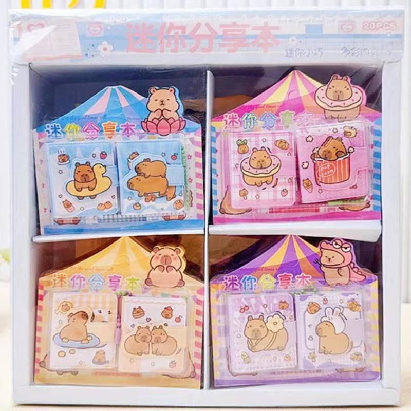 2025 Capybara Cute Cartoon Mini Notebook Kawaii Color Page Diary Agenda ...