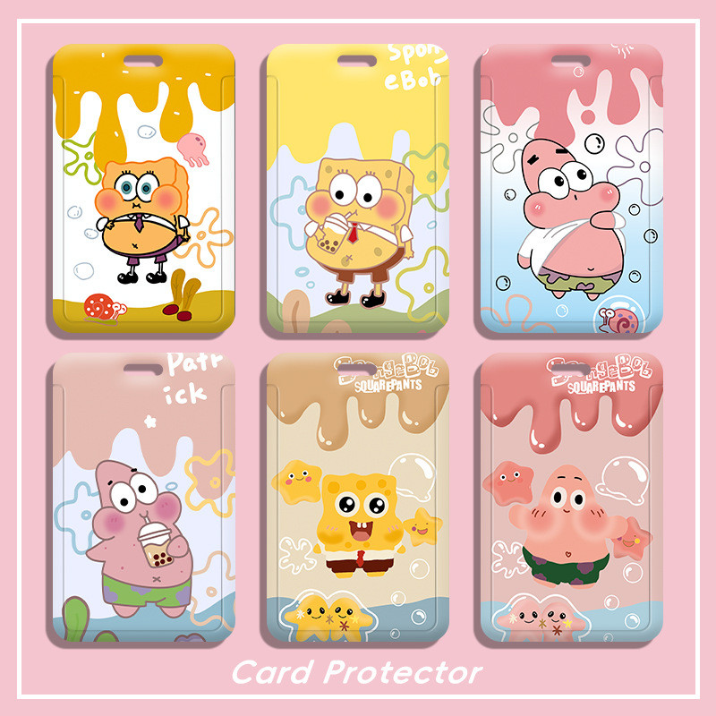 2024 Anime SpongeBob SquarePants ABS Plastic Hard Sliding Cover Halter ...