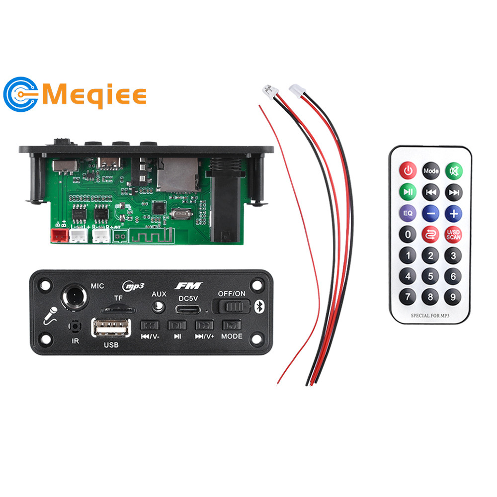 MP3 Bluetooth Amplifier Decoder Board 2 * 3W With Microphone Jack MIC ...