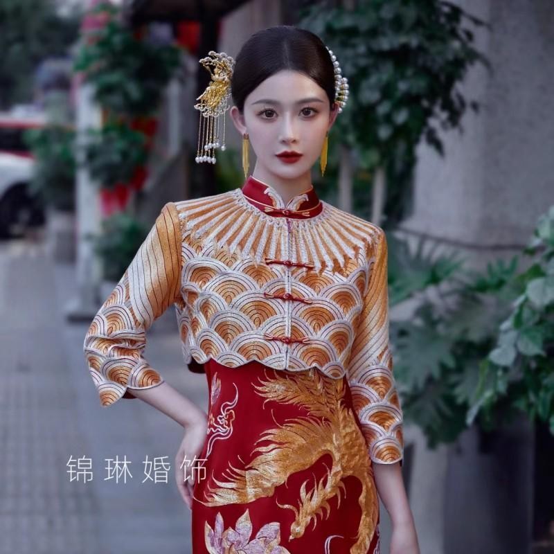 Xiuhe Headdress New Chinese Style Wedding Bridal Costume Xiuhe Clothing ...