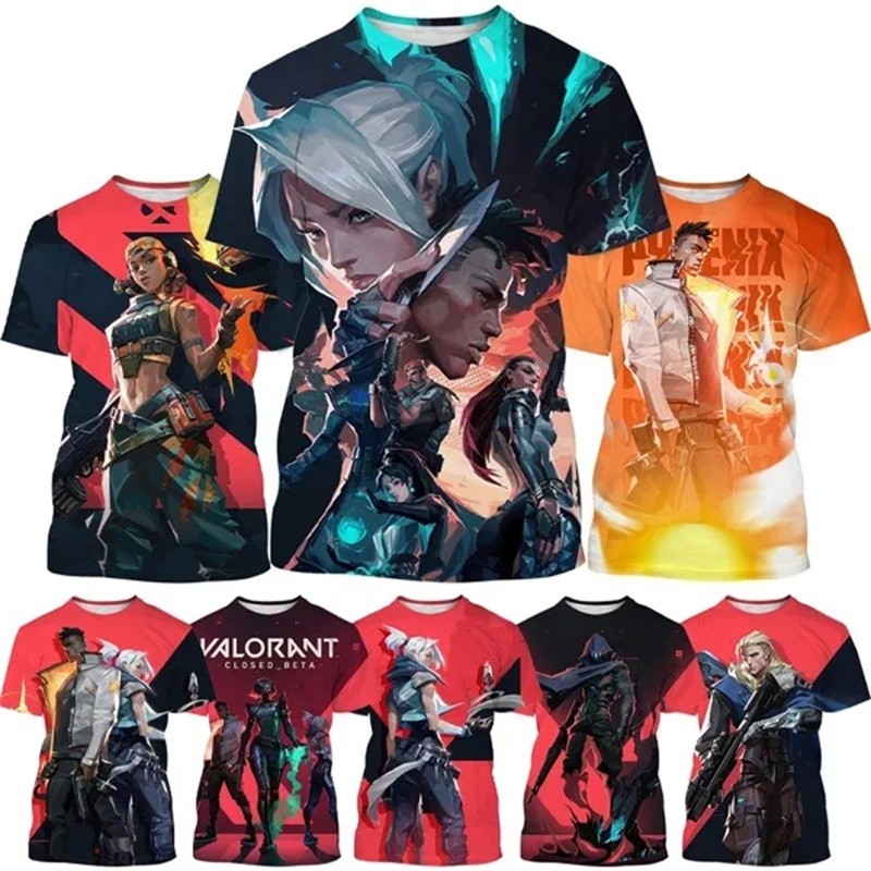 Hot Game Valorant Graphic Tshirt For Men 3D Printing Summer Casual ...
