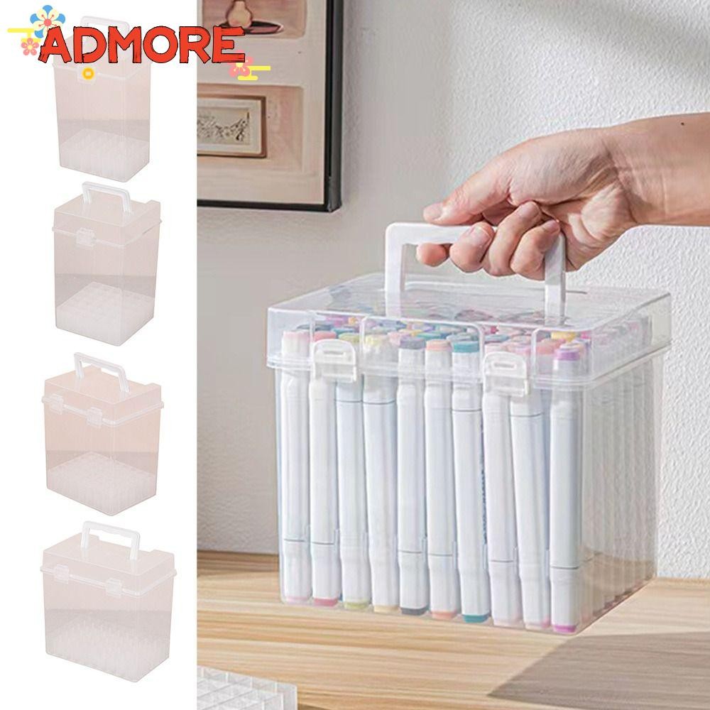 ADMORE Marker Pen Organizer, Transparent Handheld Marker Storage Box ...