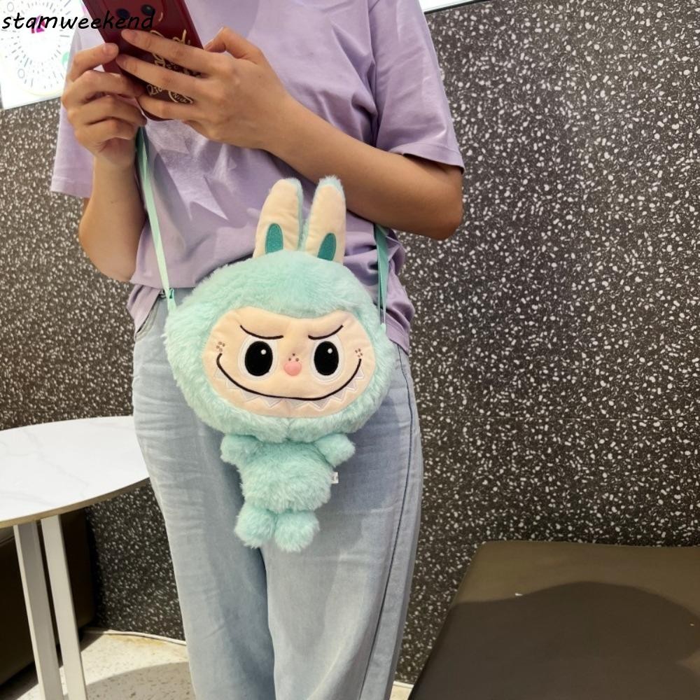 STAMWEEKEND Labubu Crossbody Bag, PP Cotton Anime Peripheral Crybaby ...