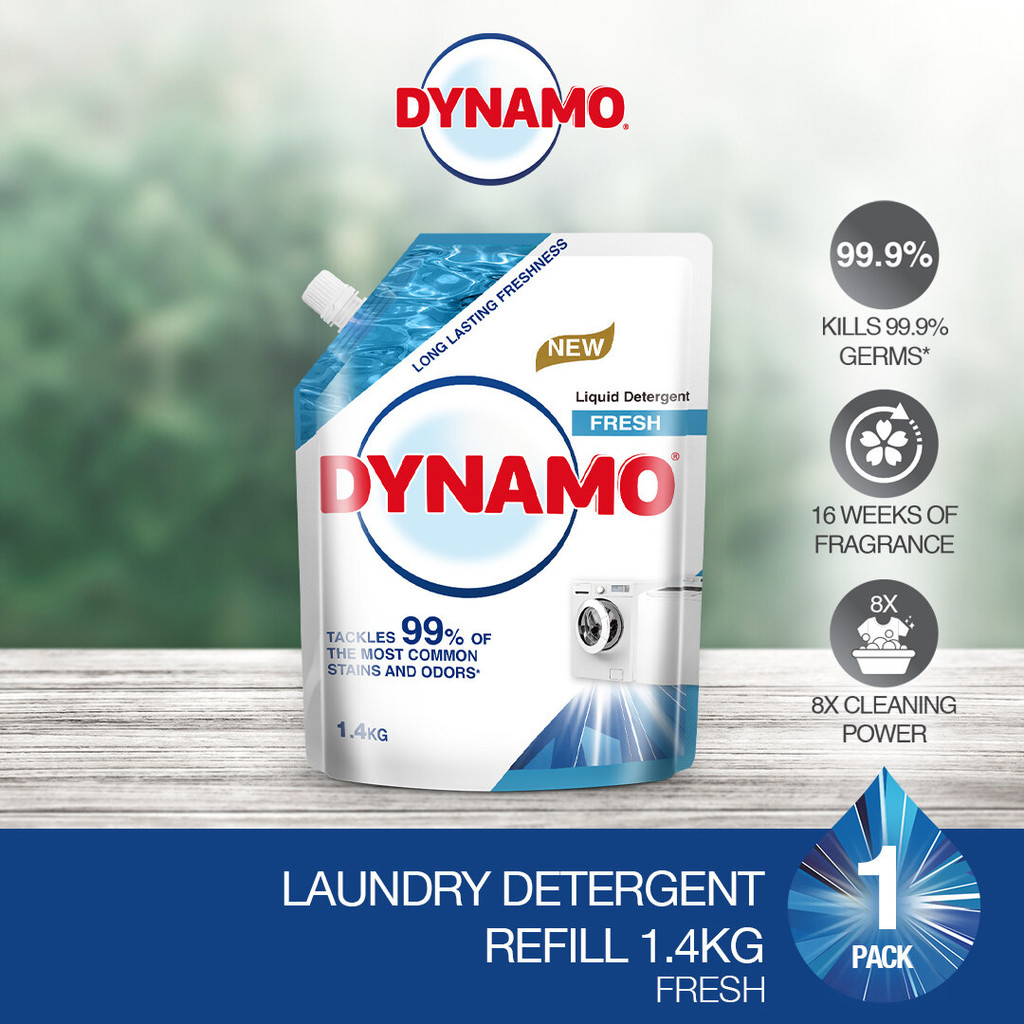 DYNAMO Laundry Detergent Fresh 1.4kg Refill | Shopee Malaysia