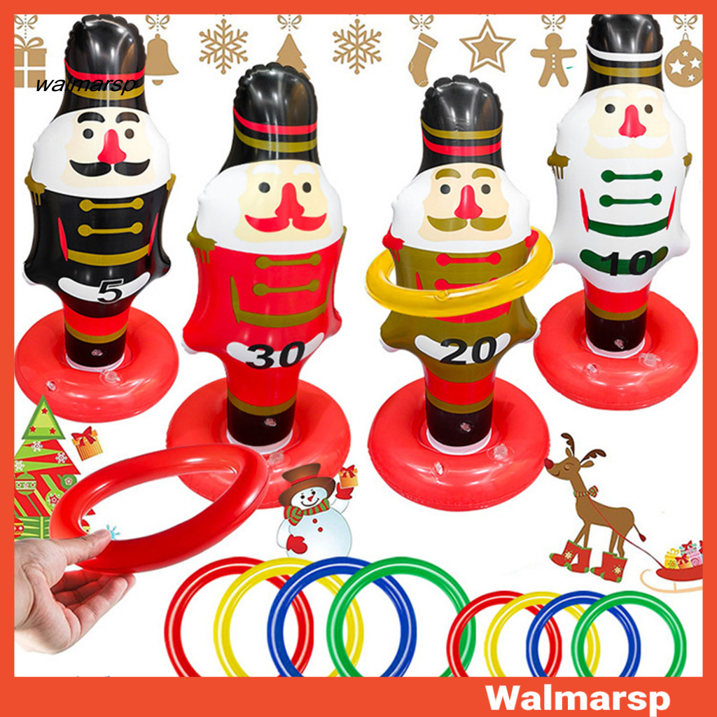 [WMP] Antler/candy Cane/ Nutcrackers Ring Toss Game Santa Claus Ring ...