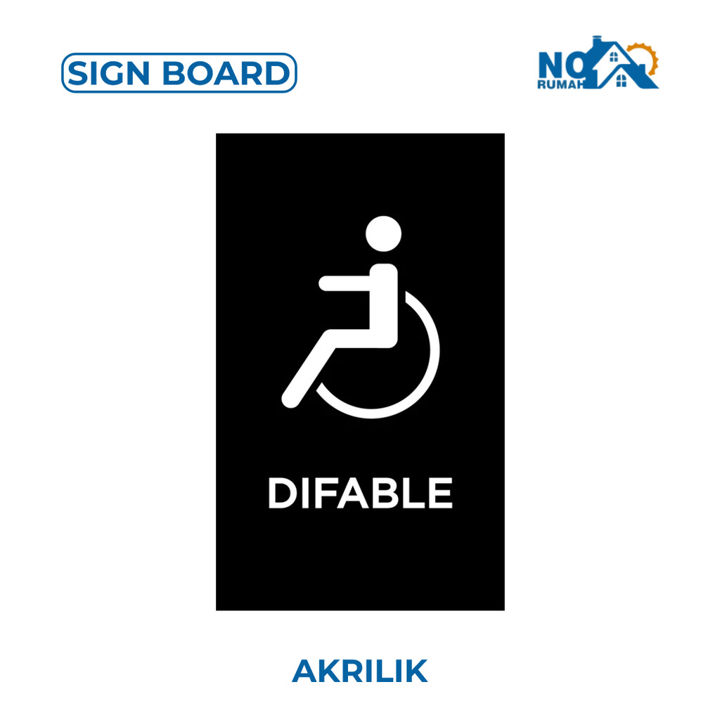 Difable Toilet Sign Board Disabilities Acrylic Print Instruction Board ...