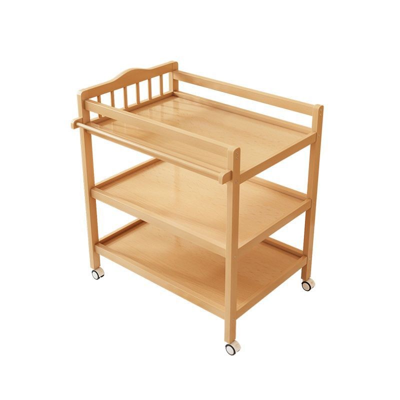 Diaper Table Solid Wood Baby Care Change Diaper Bath Shelf Newborn Baby ...