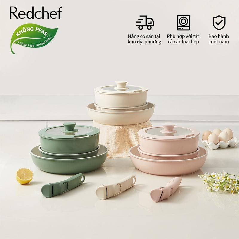 Redchef Nonstick Alat Memasak Pemegang Set 5 Keping Kuali Dengan Penutup Sesuai untuk Semua ...