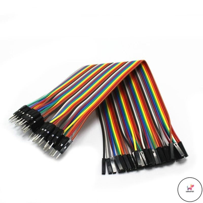 WOW 40pcs In Row Dupont Cable 20cm 2.54mm 1pin 1p-1p Female To Male ...