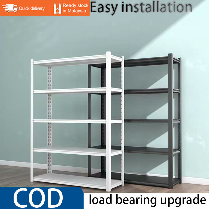 3/4/5 Tier Metal Boltless Rack Adjustable Shelf Kitchen Rak Bertingkat ...