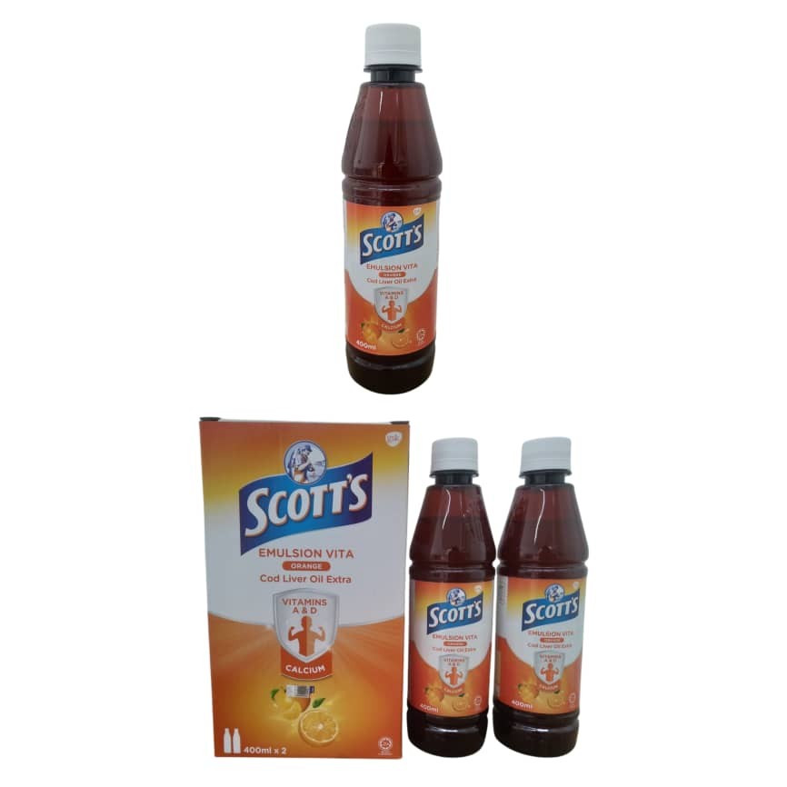 SCOTT'S EMULSION ORANGE 400ML | 400ML X 2 BOTTLES (SET) (EXP:01/2026 ...