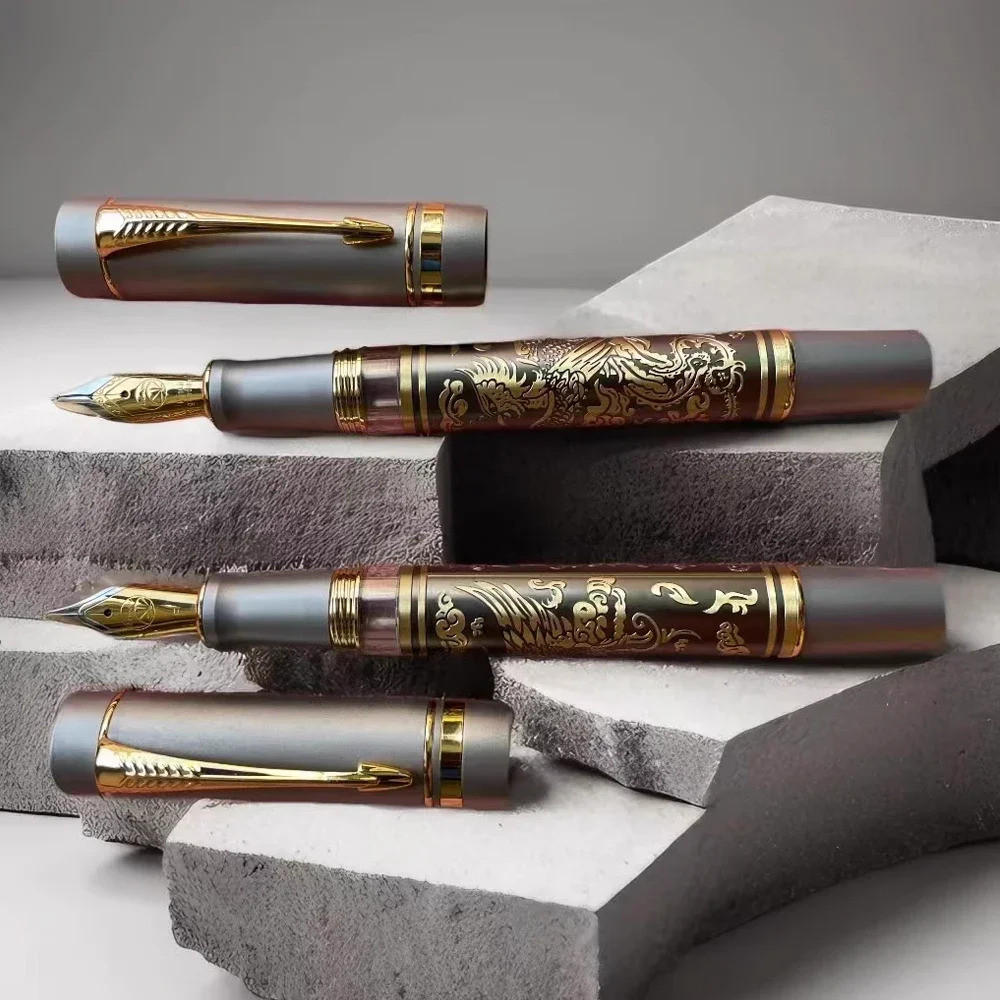 [NEW] Pen Fountain Lemon M3s Baru Empat Binatang Titanium Aloi Omboh ...