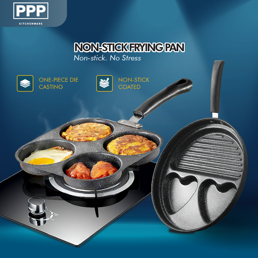 PPP - Non Stick Frying Pan Egg Pan Pancake 3/4 Holes Egg Omelette ...