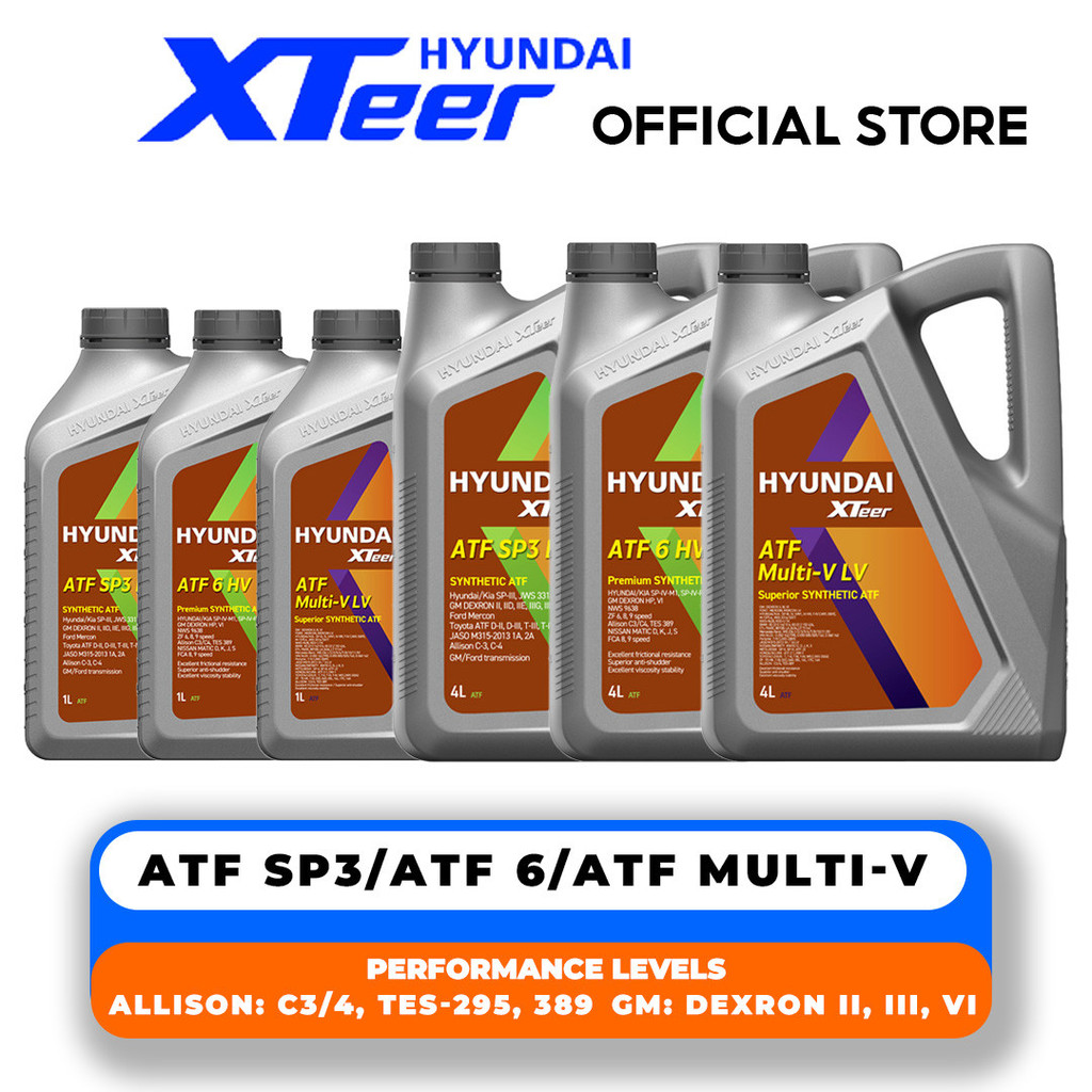 HYUNDAI XTEER ATF SP3/ATF 6/ATF MULTI-V (1L/4L) Synthetic Transmission ...