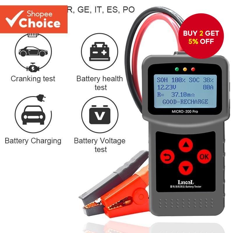 Lancol MICRO 200 Pro Car Battery Tester 12V Lead Acid Battery Tester 40 ...