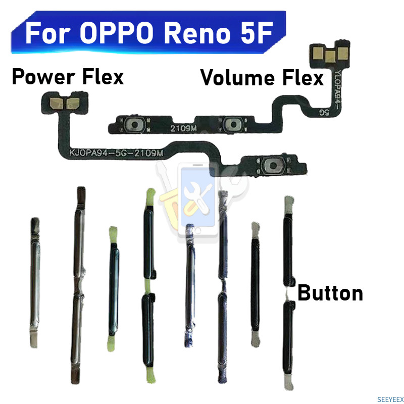 For OPPO Reno 5F Power On Off Switch Button Side Volume Up Down Buttons ...
