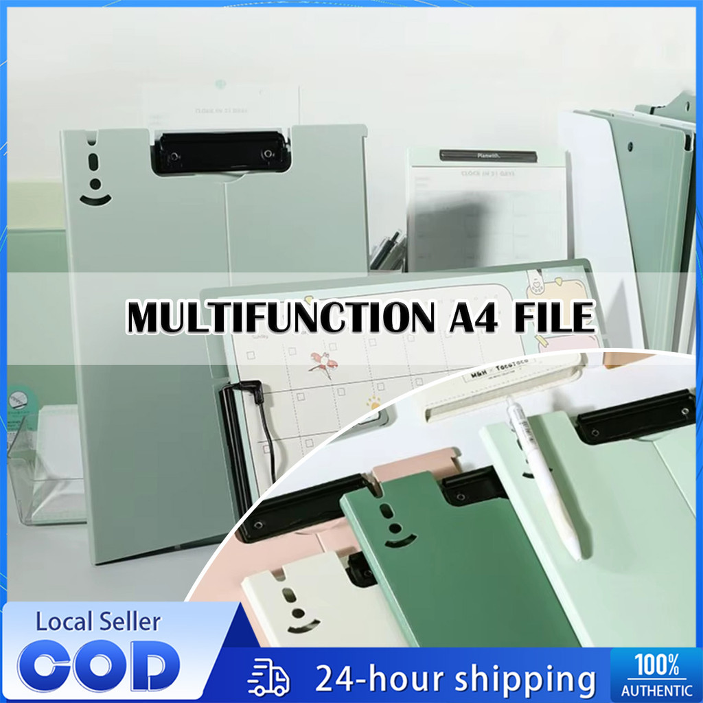 Morandi Folder Clipboard A4 Size Hard Durable Board Portable Stand File ...