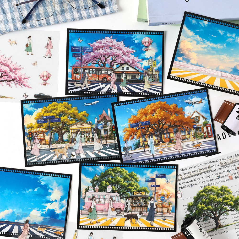 ENWEI 3 Pcs [Time Phantom Series] Landscape Stickers 3D Waterproof ...