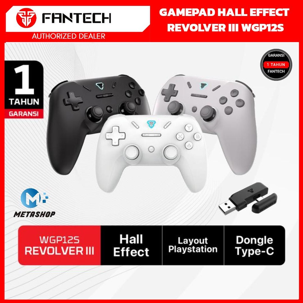 FANTECH REVOLVER III WGP12S Gamepad Hall Effect Wireless Multi Platform ...