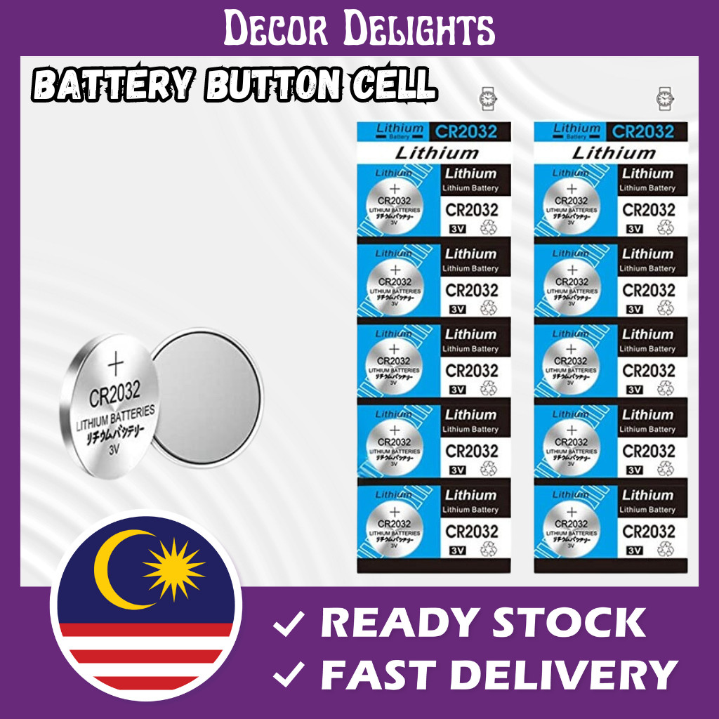CR2032 Battery Button Cell & Coin 3 Volt Long-Lasting & High Capacity ...