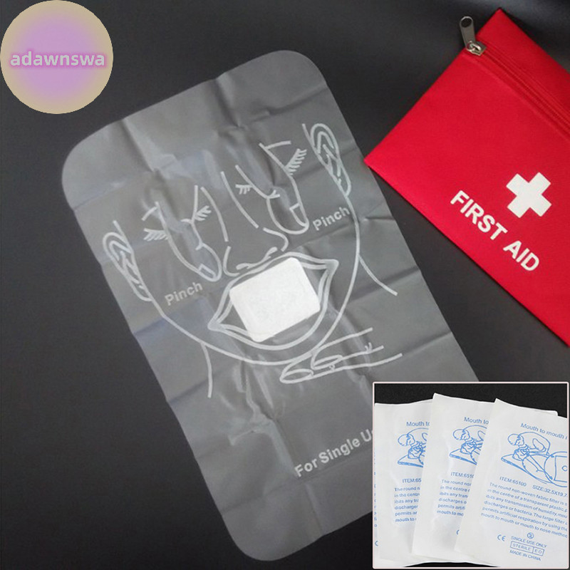 ADAWA 10Pcs Cpr Facial Shields Disposable Cpr Face Mask Barrier First ...
