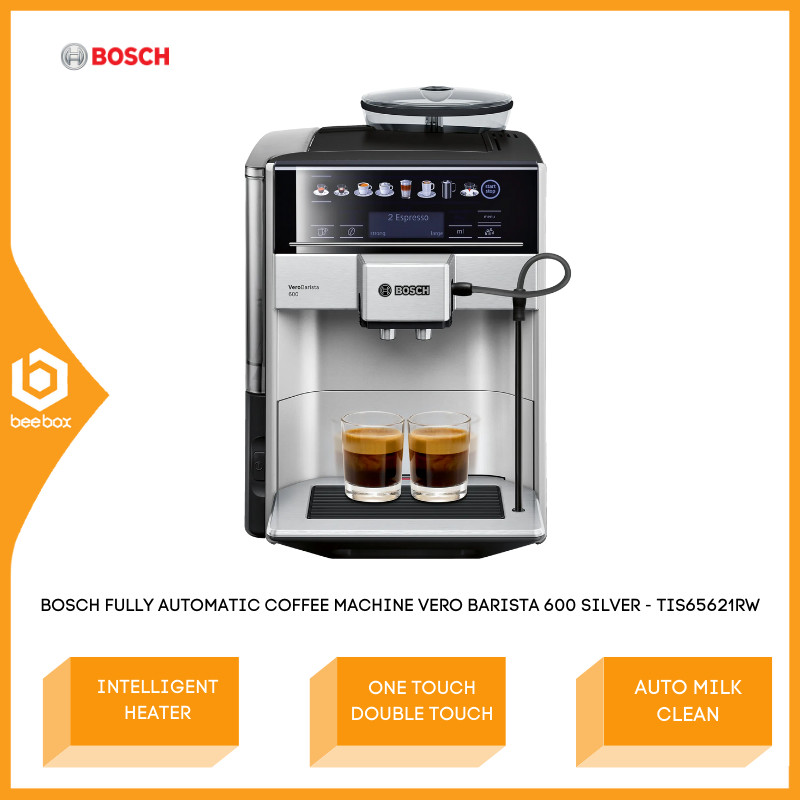 Bosch Fully Automatic Coffee Machine Vero Barista 600 Intelligent Heater LCD Display TIS65621RW ...