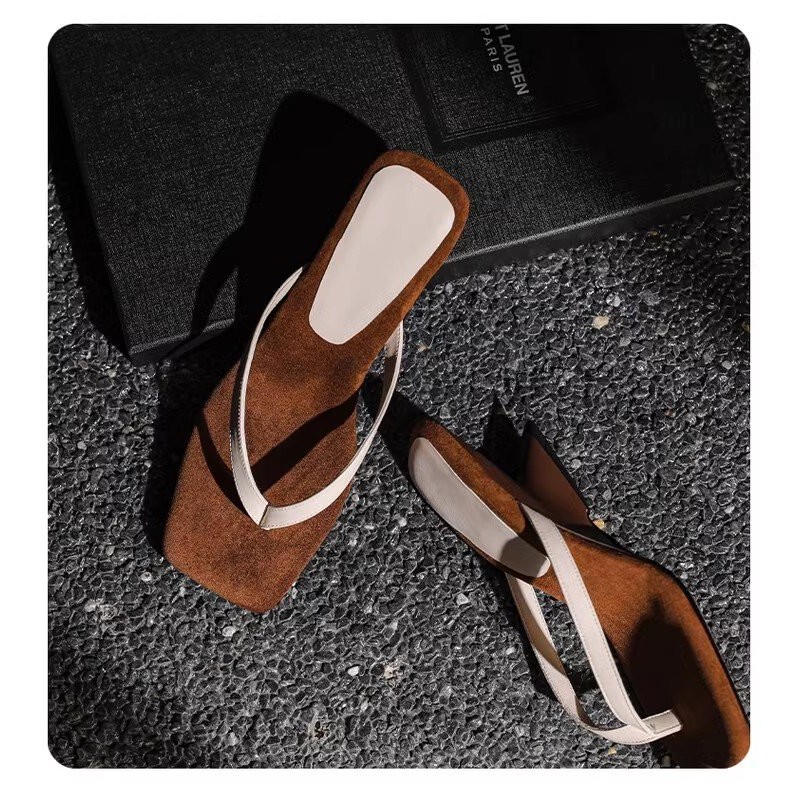 Square Toe Shaped High Heels Women's Slip-On | Shopee Malaysia