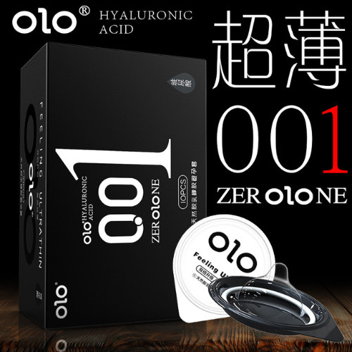 OLO 001 Condom Classic Ultra Thin Anatomic Long Lasting Dotted Hyaluronic Acid 10pcs/Box Kondom ...