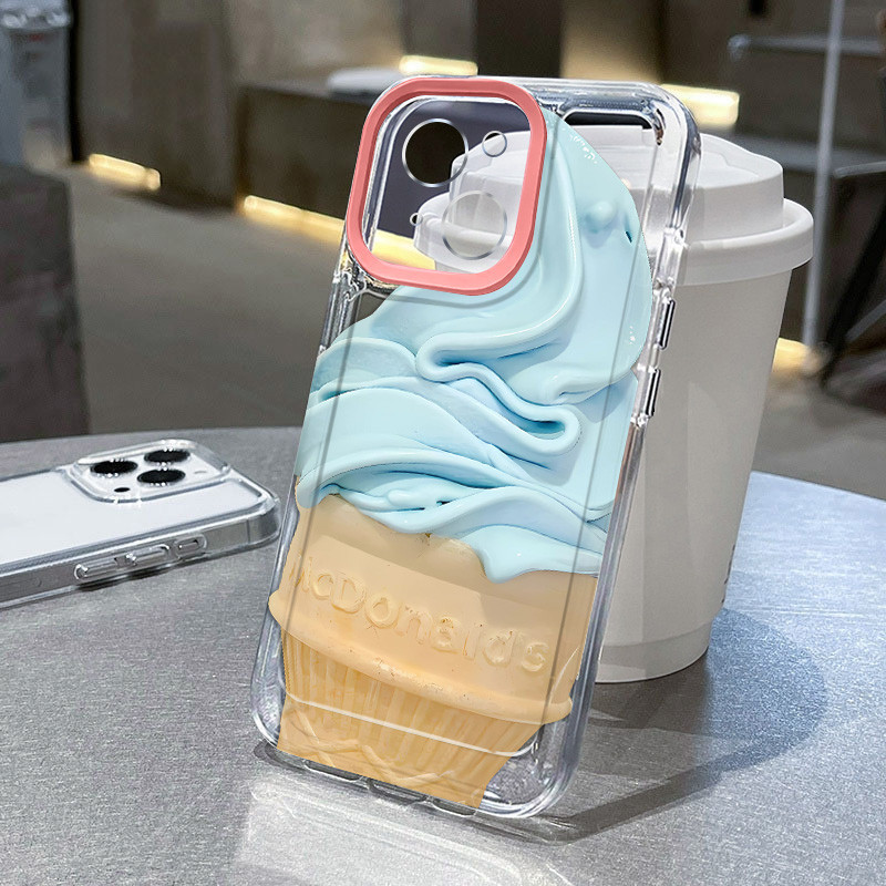 Sea Salt Ice Cream Casing Compatible for IPhone Case 15 14 13 12 11 Pro ...