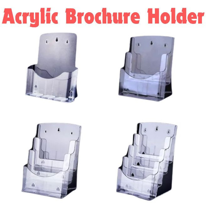 Acrylic Ad Brochure Holder Rack Card Display, A4, A5, A6 Plastic ...