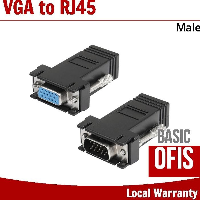 VGA to RJ45 LAN Cat5e Cat6 Network Cable Video Extender | Shopee Malaysia