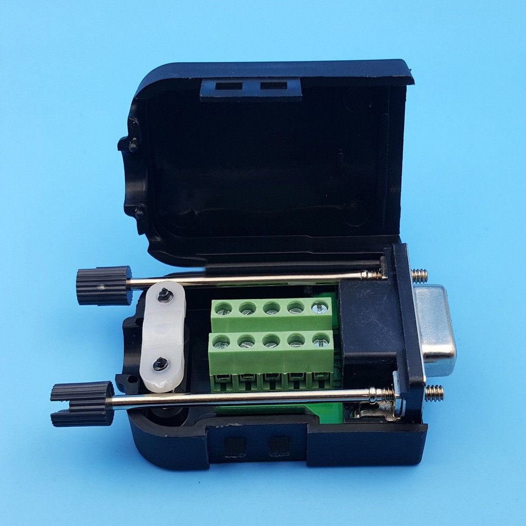 New D-SUB DB9 Female 9Pin Black Cover Screw Type Breakout Terminals ...