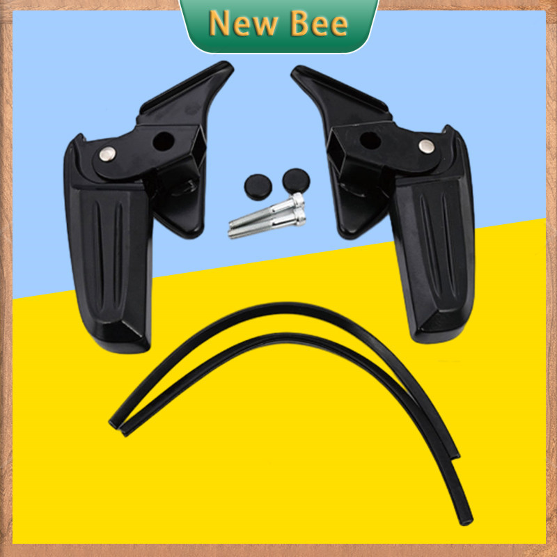 1 Pair Vespa Rear Footrest Black Vespa Foot Rest with Mounting Nuts for ...
