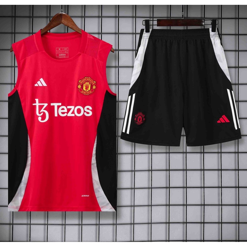24/25 Manchester United Training Uniform Vest Red S-2XL | Shopee Malaysia