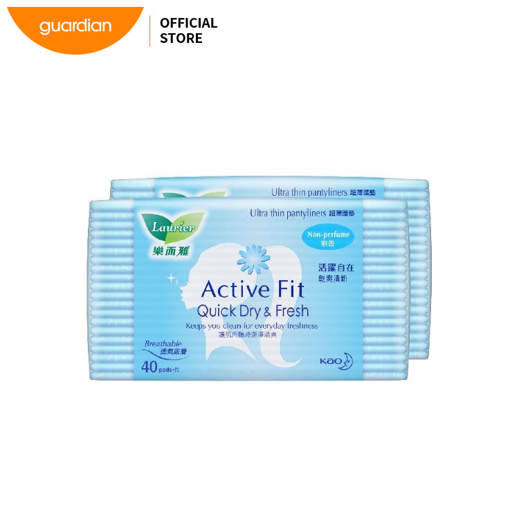 Laurier Active Fit Non Perfume Pantyliner 40s (Pack of 2) | Shopee Malaysia