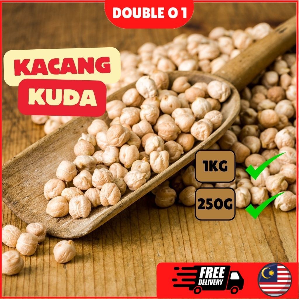 DOUBLEO1 Kacang Kuda Mentah chickpea 鹰嘴豆 chickpeas raw (250g/1kg ...