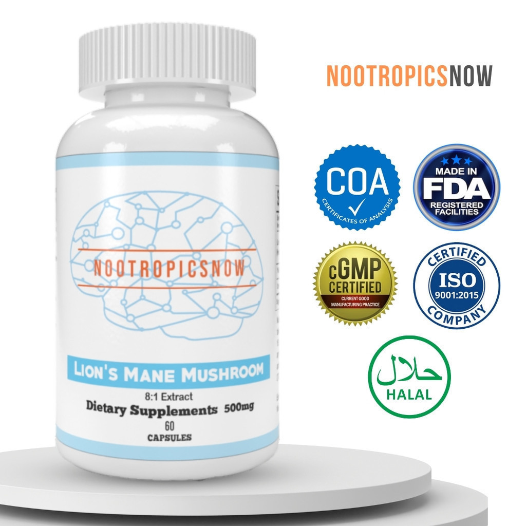 Lion's Mane Mushroom Supplement Natural Brain Booster Memory Enhancer ...