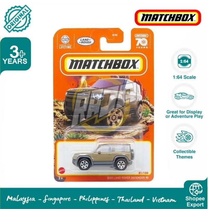 Matchbox 70th 2020 Land Rover Defender 90 - Brown | Shopee Malaysia