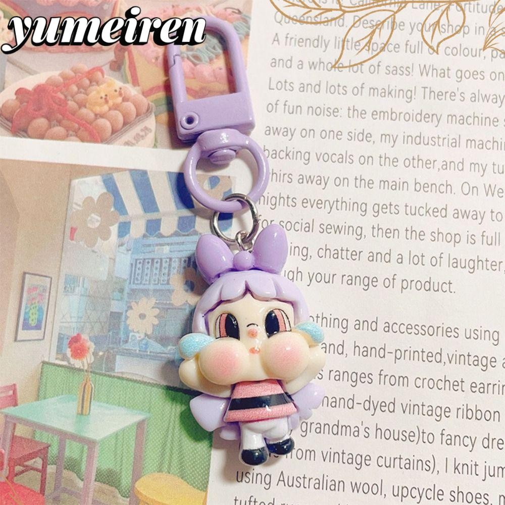 YUMEIREN Popmart Bag Crybaby Pendant, Car Keychain Accessories Resin ...