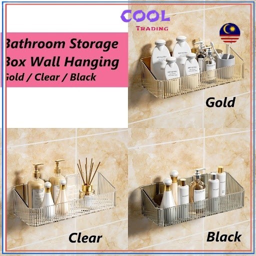 P Bathroom Storage Rack Household Punch Free Bathroom Wall Mounted ...